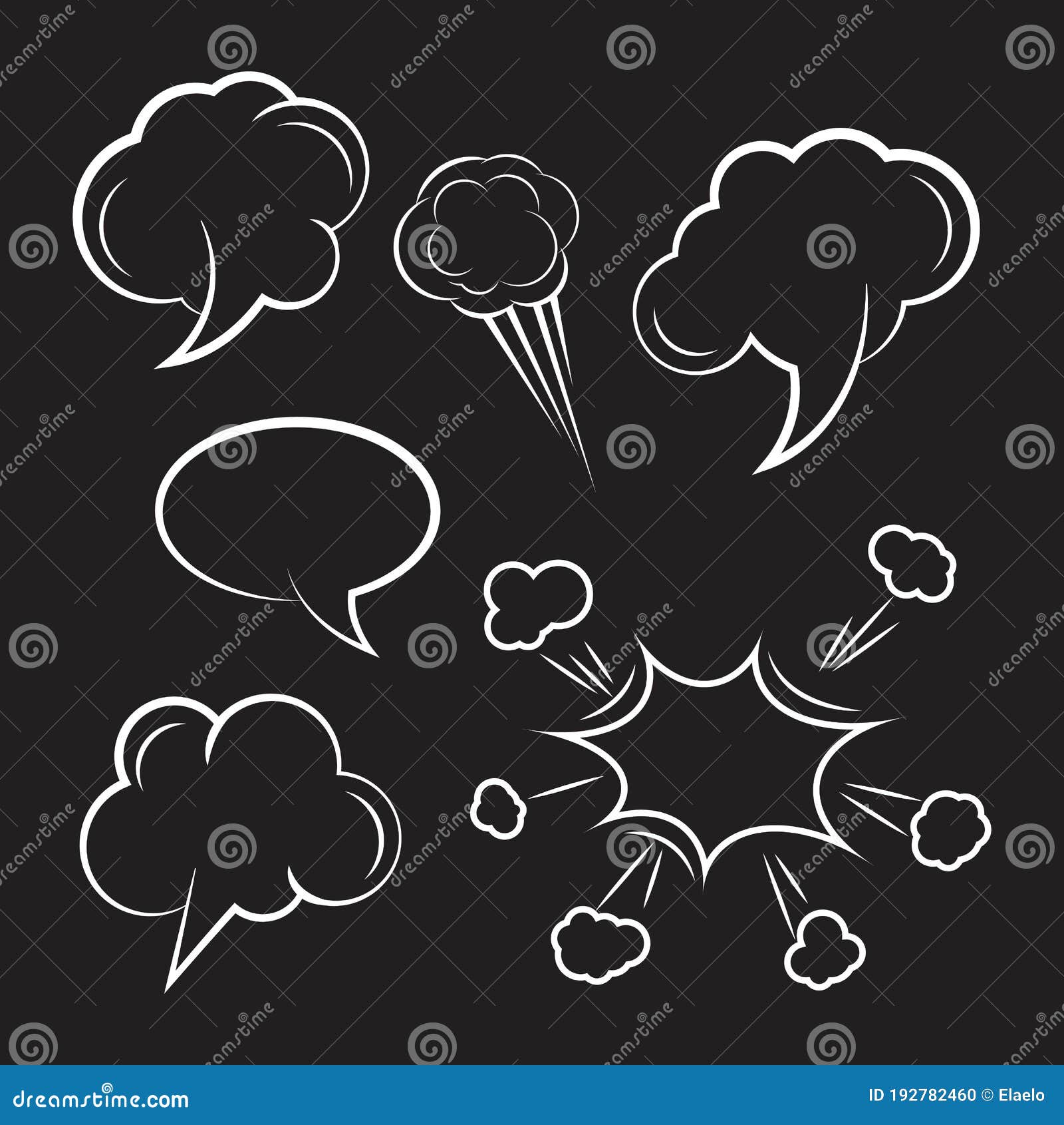 Cloud Comic Book Design Element Vector Stock Vector - Illustration of ...
