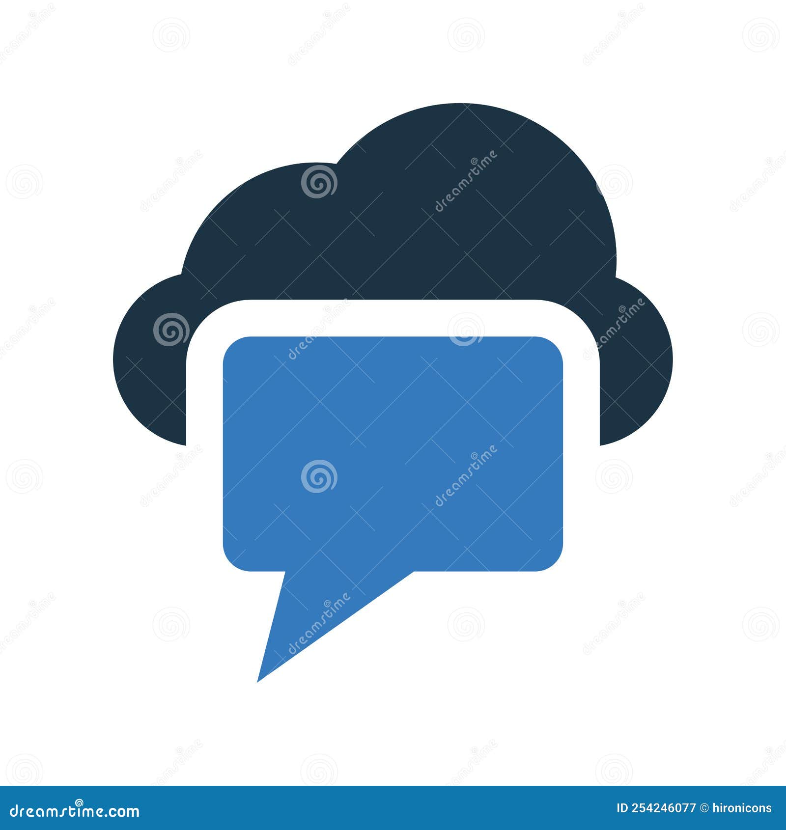 Cloud, Coming Message Icon. Simple Editable Vector Graphics Stock ...