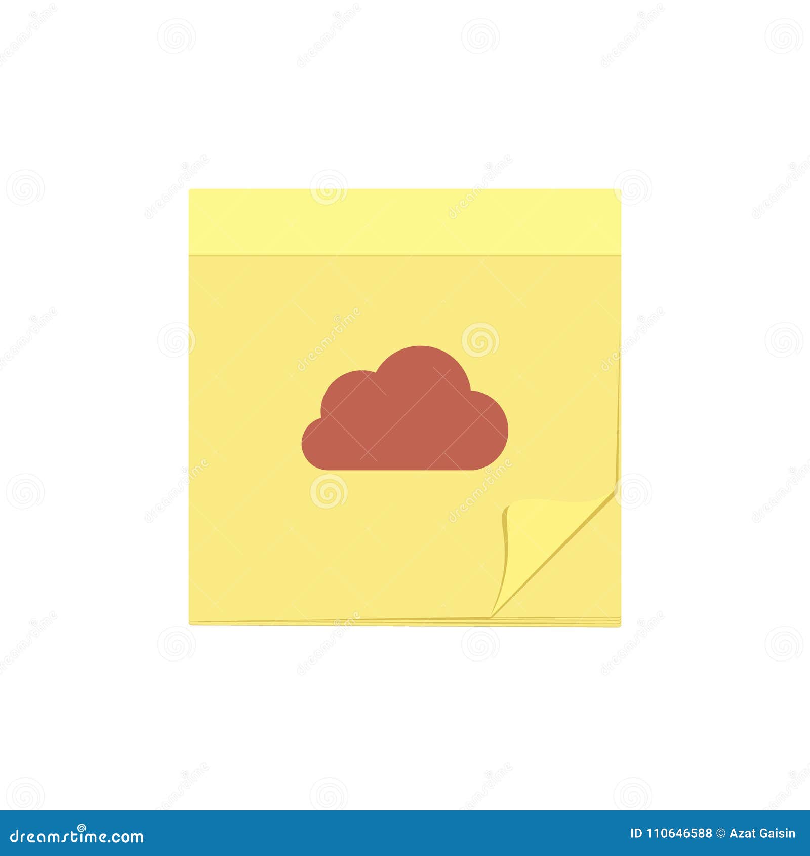 Cloud Comment Message Note Task Icon Stock Vector - Illustration of ...