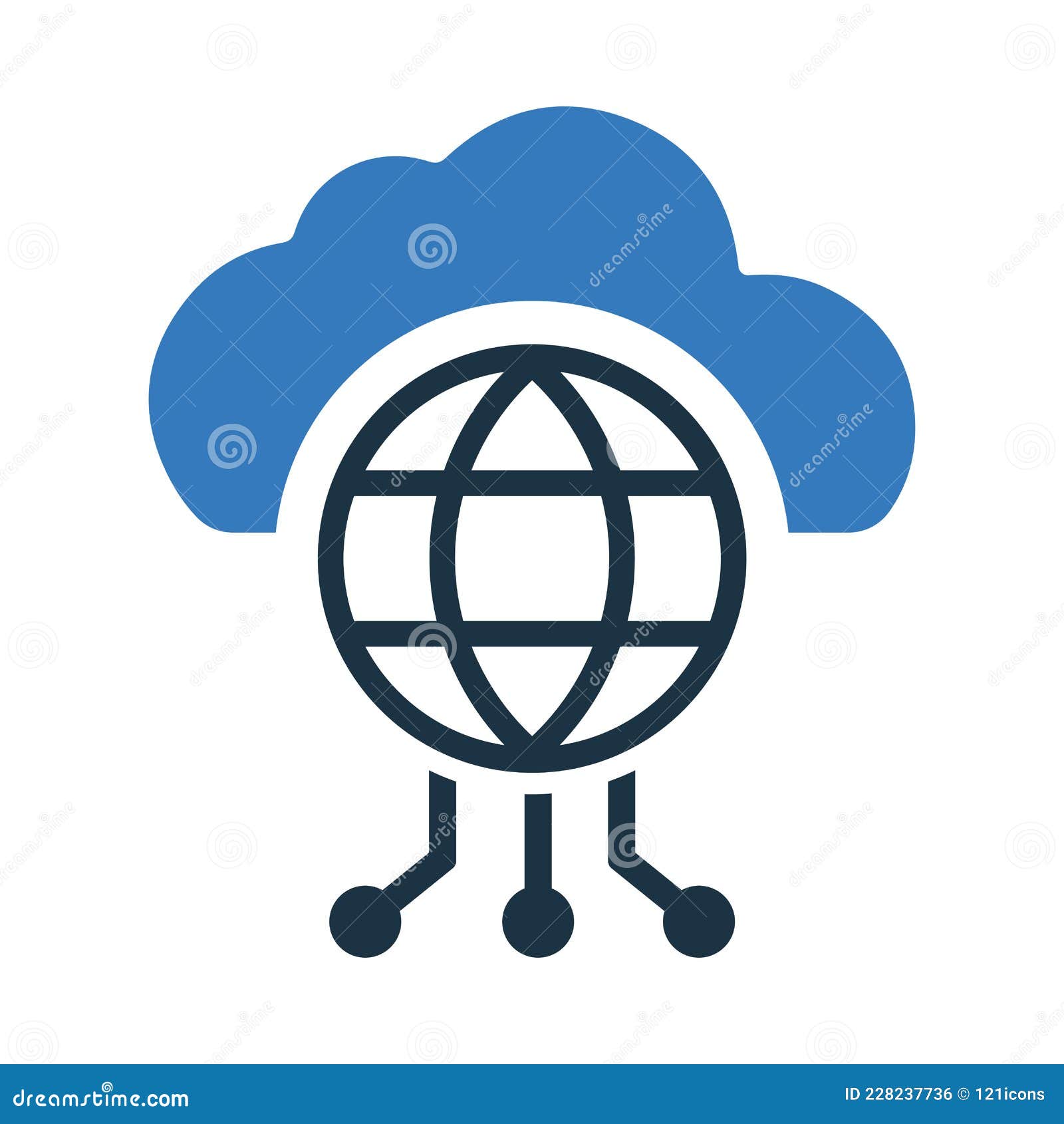 Cloud, Communication, Connect Icon. Simple Editable Vector Illustration ...