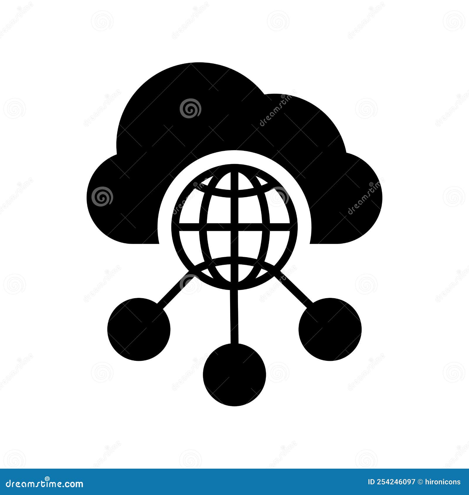 Cloud, Communication, Connectivity Icon. Black Vector Graphics Stock ...