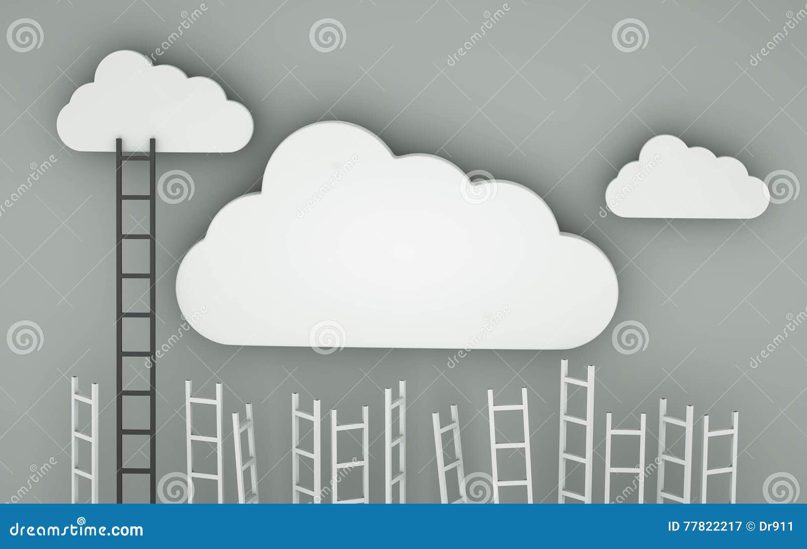 Cloud competition concept stock illustration. Illustration of challenge ...