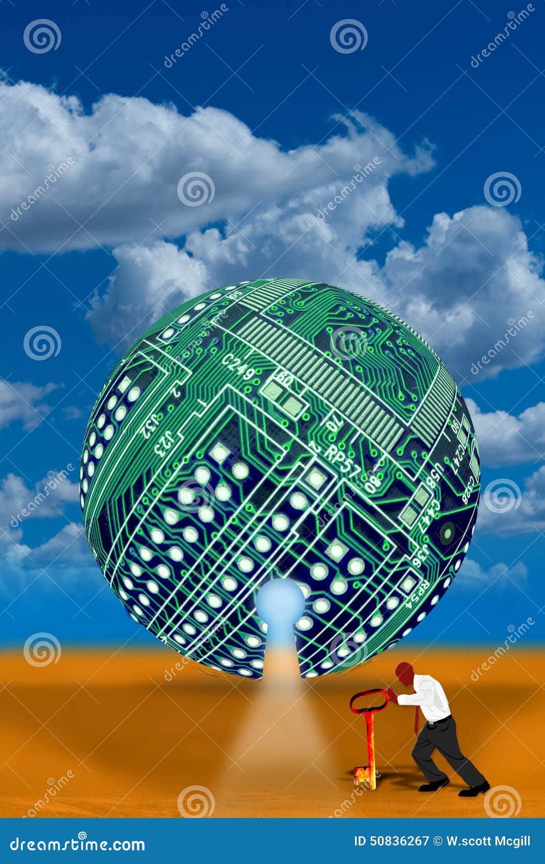 Cloud Computer Ball. stock illustration. Illustration of connectivity ...