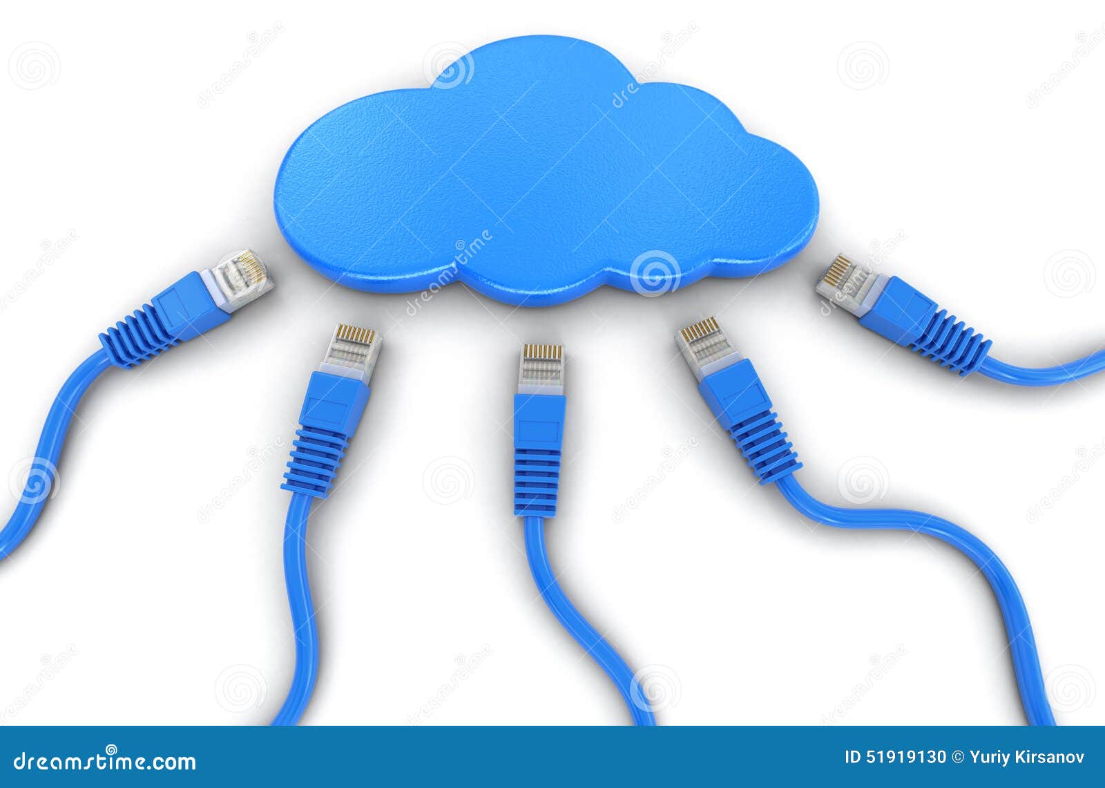 Cloud and computer cables stock illustration. Illustration of computing ...