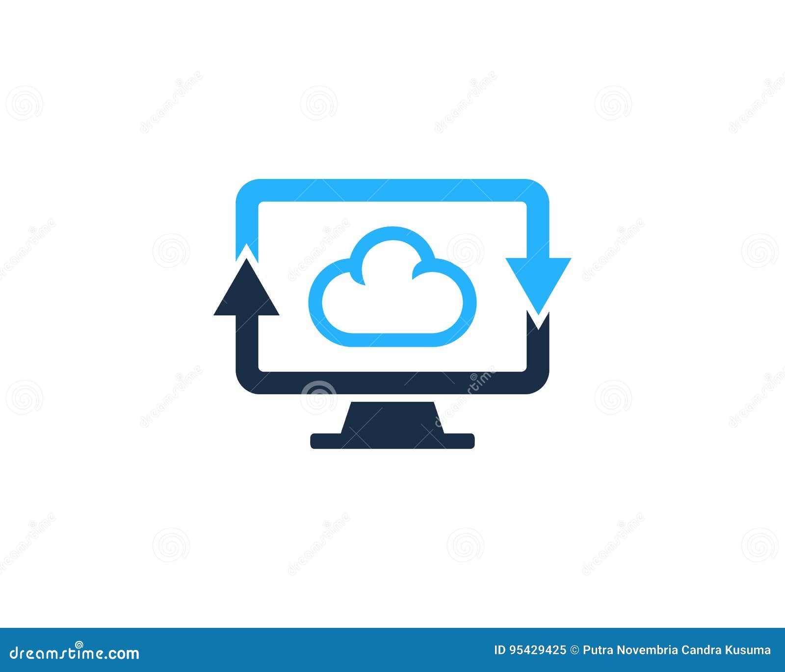 Cloud Computer Icon Logo Design Element Stock Vector - Illustration of ...
