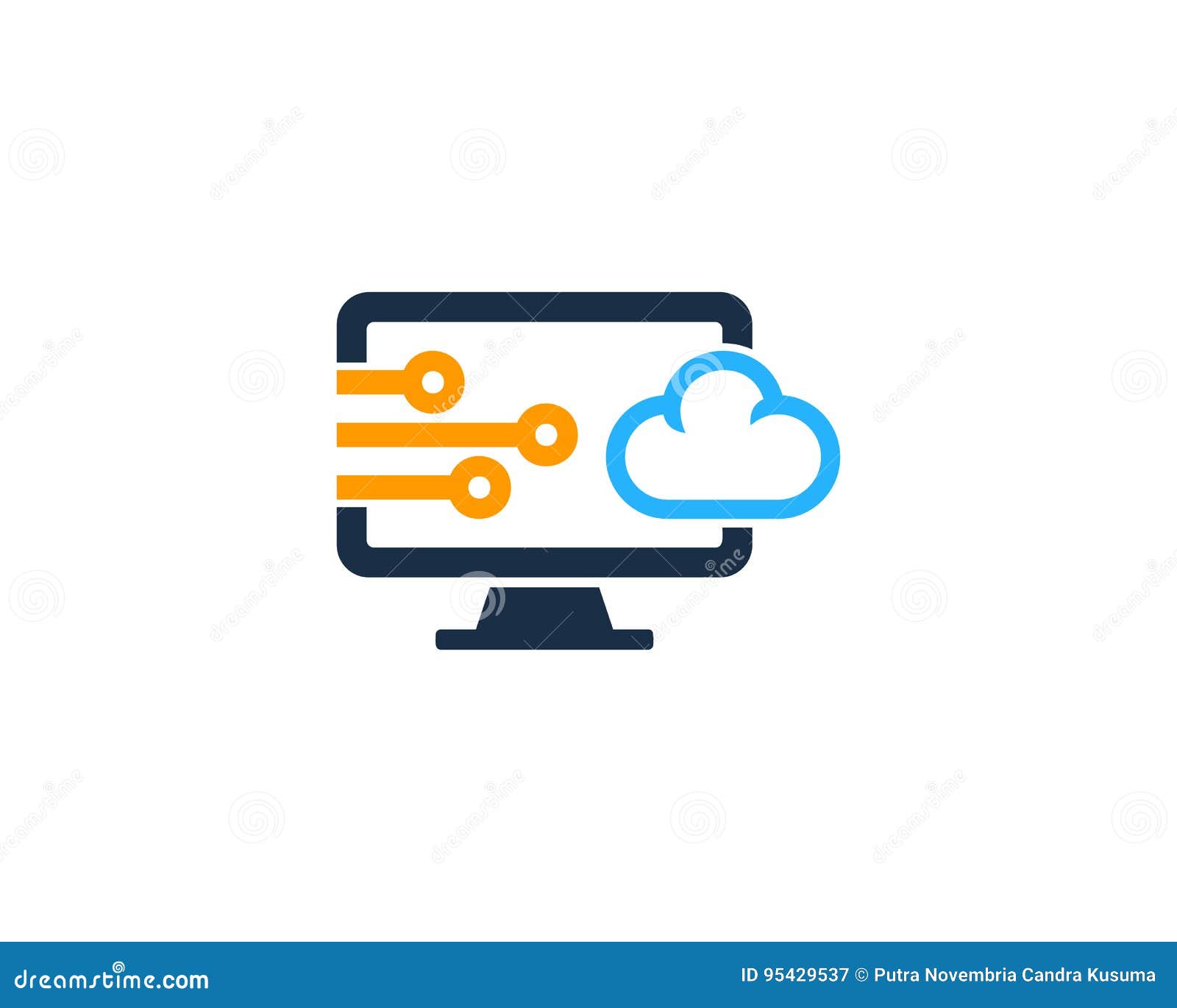 Cloud Computer Icon Logo Design Element Stock Vector - Illustration of ...