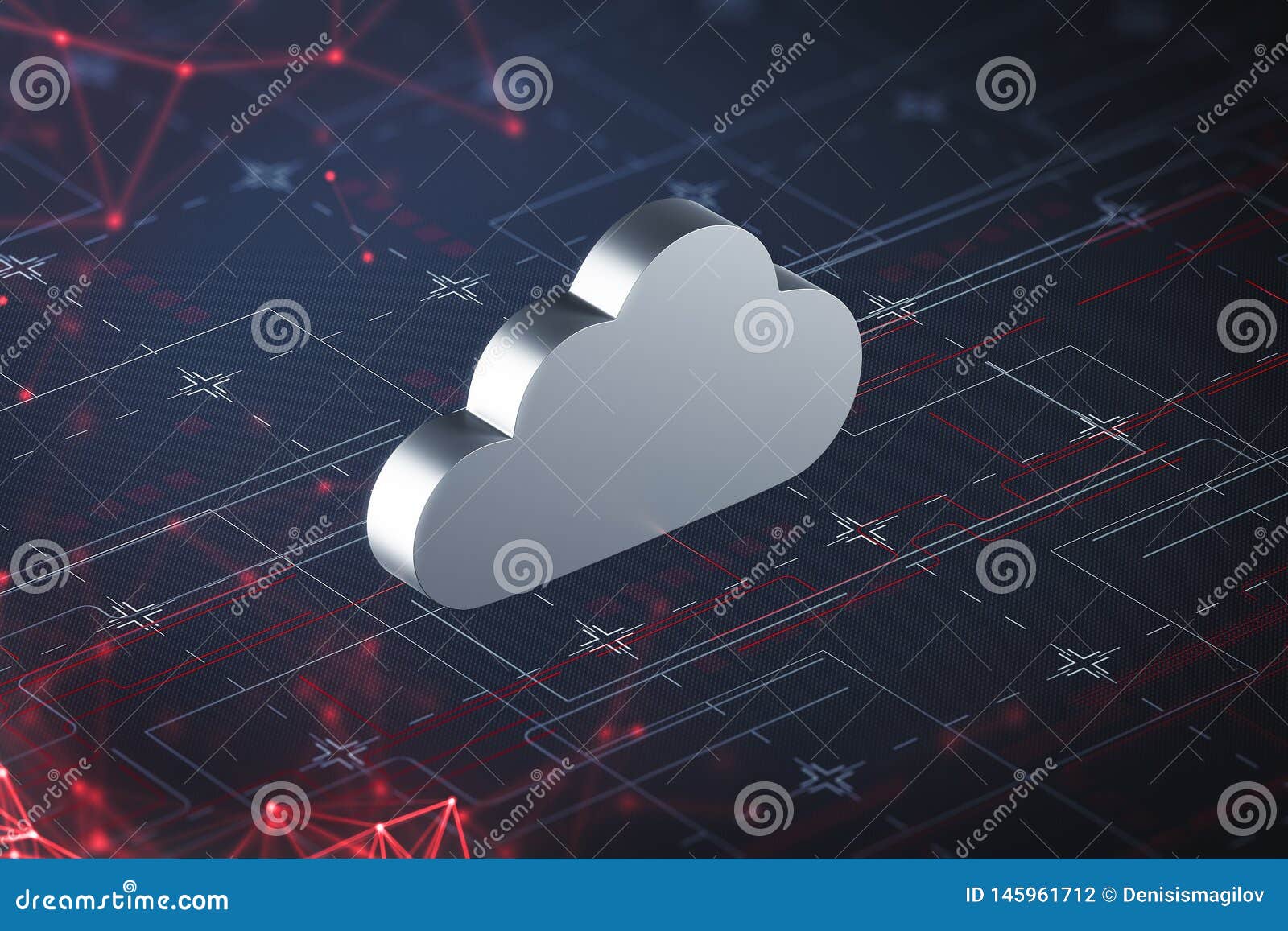 Cloud Computer Interface Concept Stock Photo - Image of link, digital ...