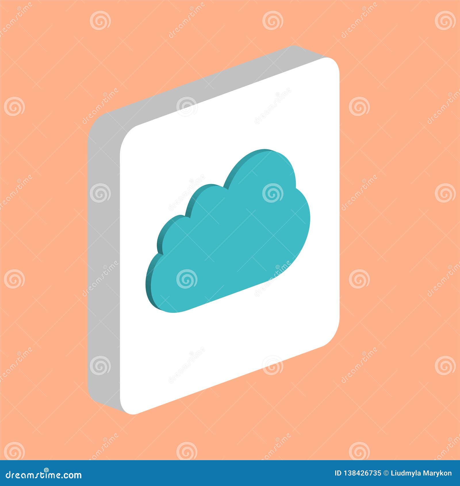 Cloud computer symbol stock vector. Illustration of logo - 138426735
