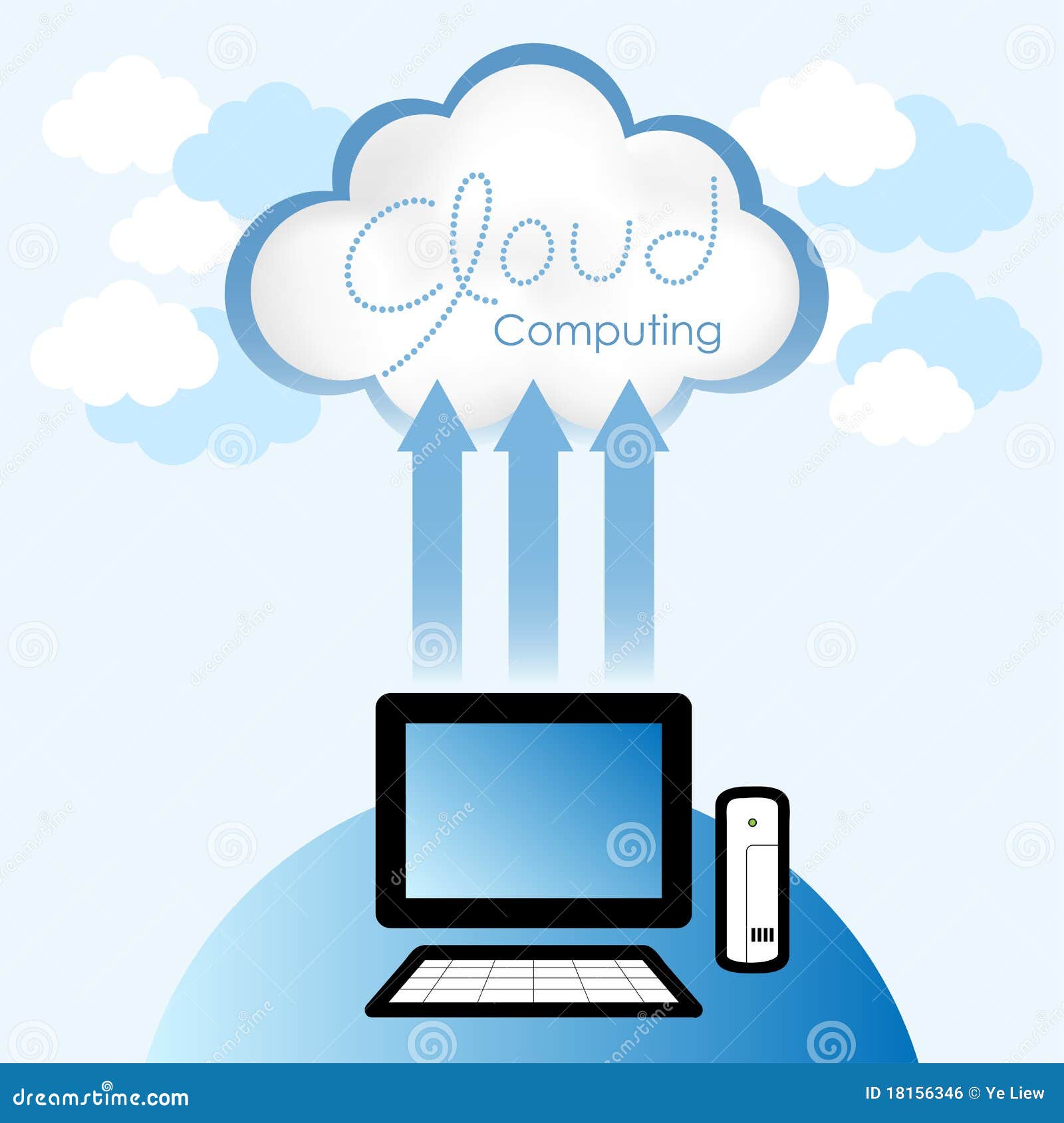 Cloud Computing stock vector. Illustration of download - 18156346