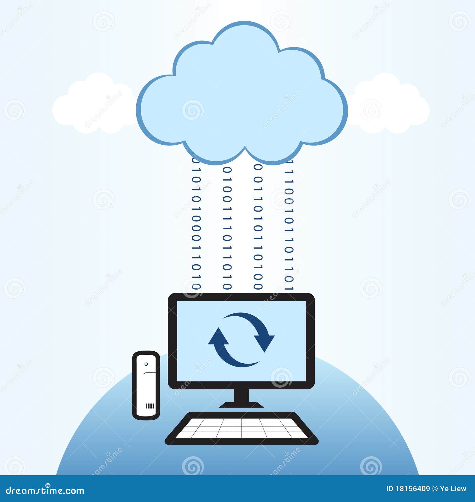 Cloud Computing stock vector. Illustration of data, communication - 18156409