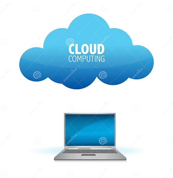 Cloud Computing stock vector. Illustration of based, notebook - 19786232