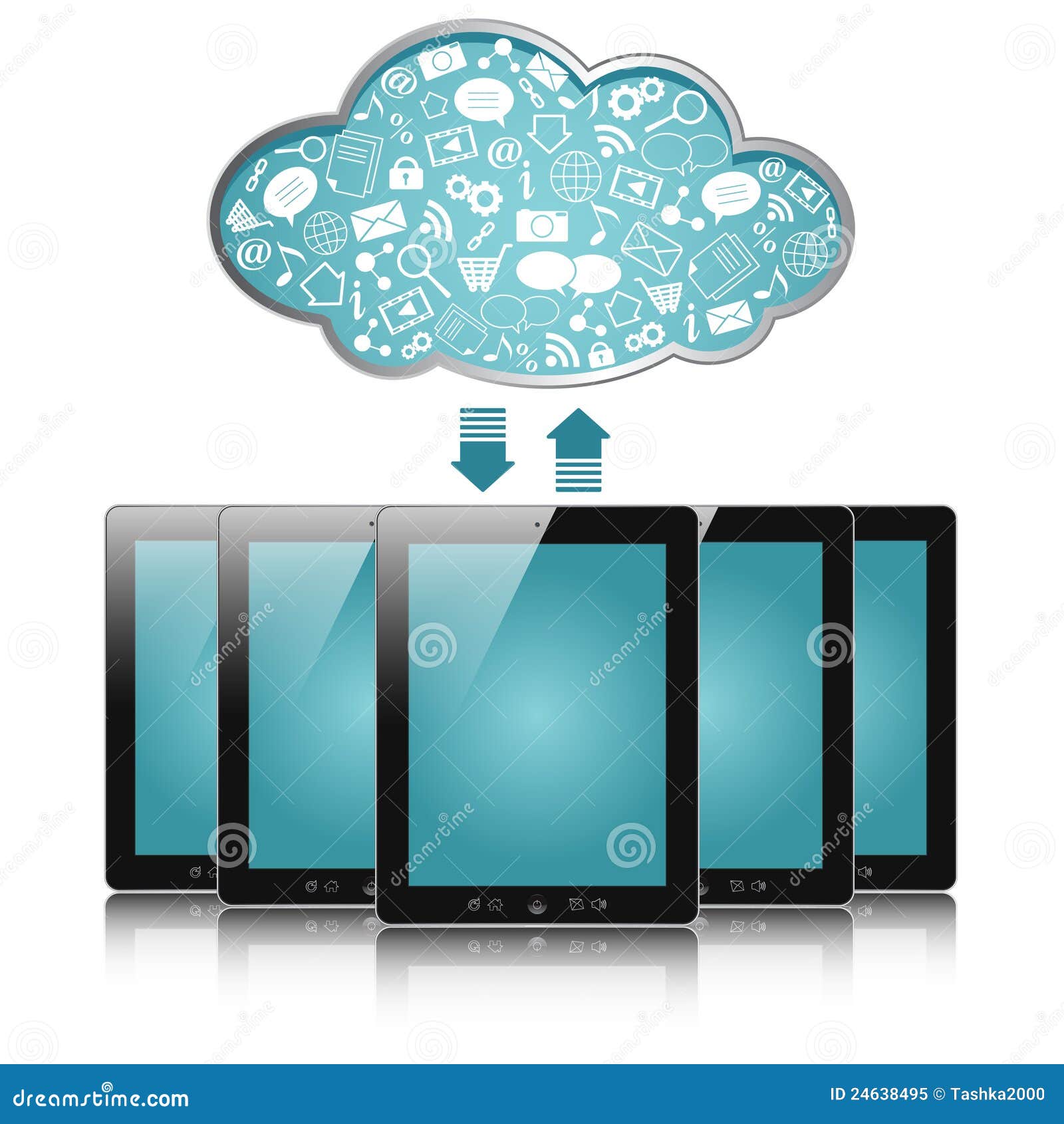 Cloud computing stock vector. Illustration of computing - 24638495