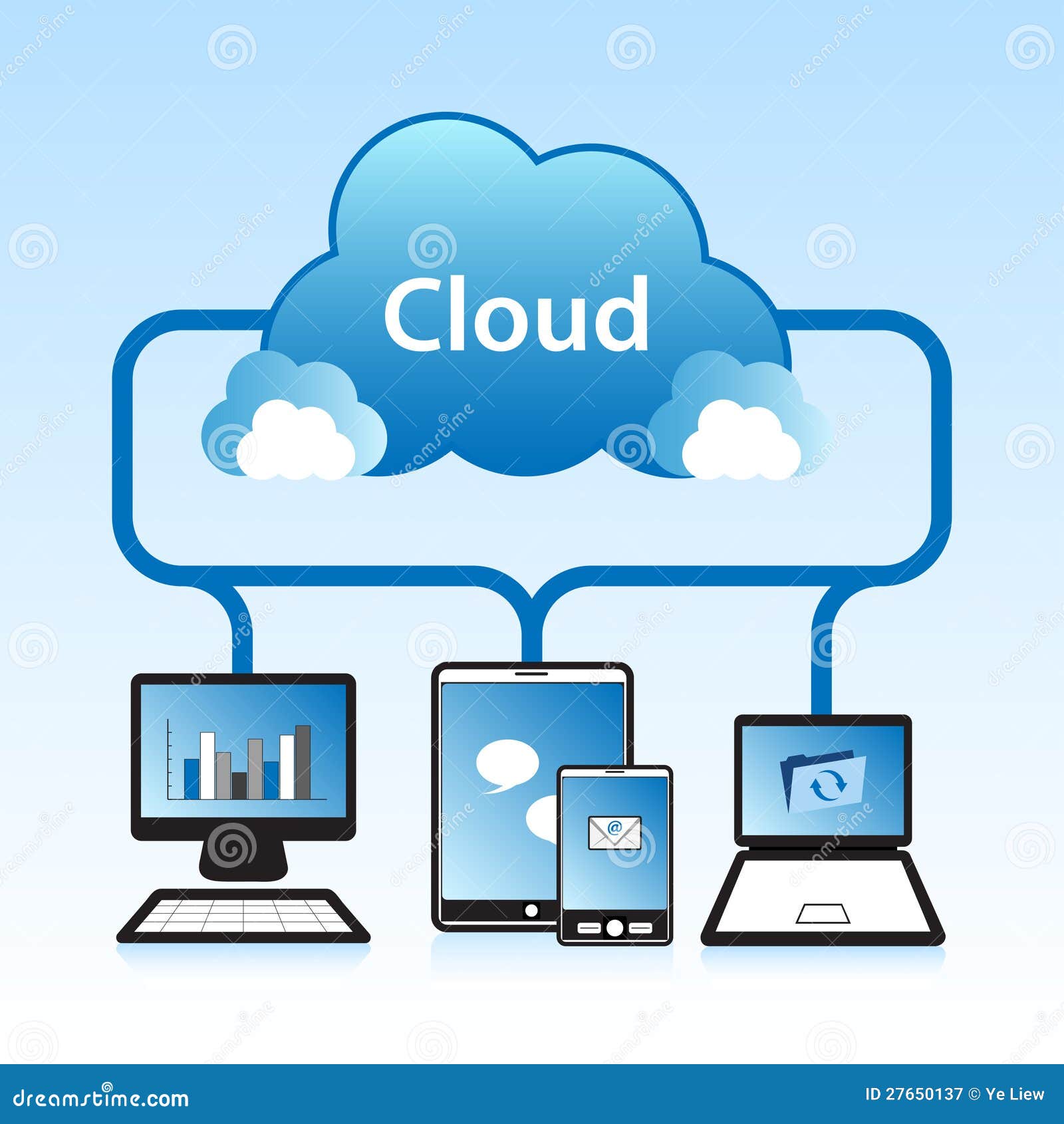 Cloud Computing stock illustration. Illustration of internet - 27650137
