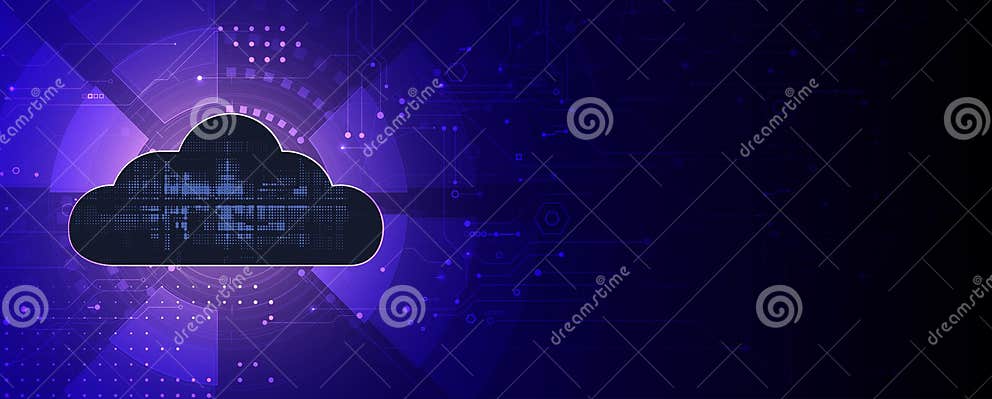 Cloud and Computing Abstract Technology Backgeound with Circuit ...