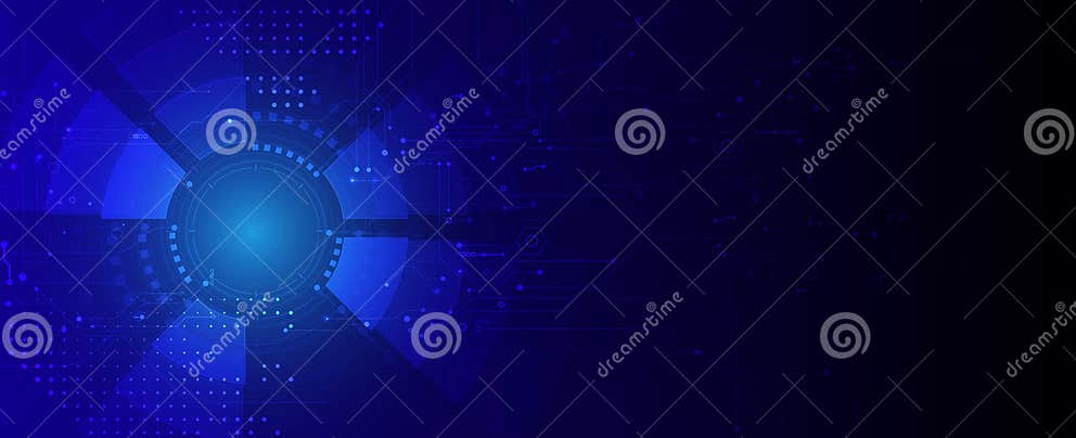 Cloud and Computing Abstract Technology Backgeound with Circuit Elements Stock Illustration ...