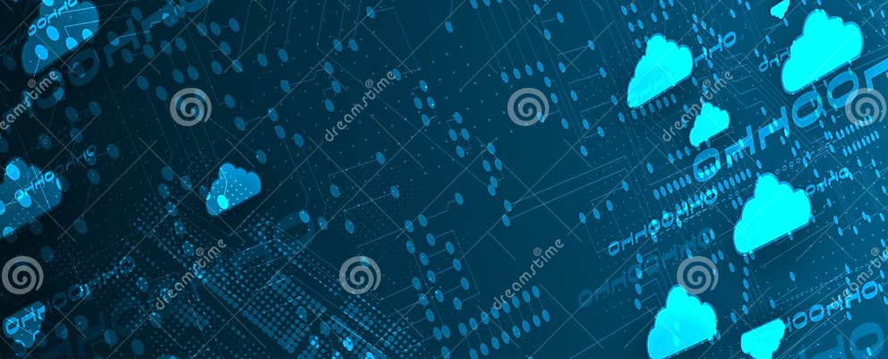 Cloud and Computing Abstract Technology Backgeound with Circuit ...