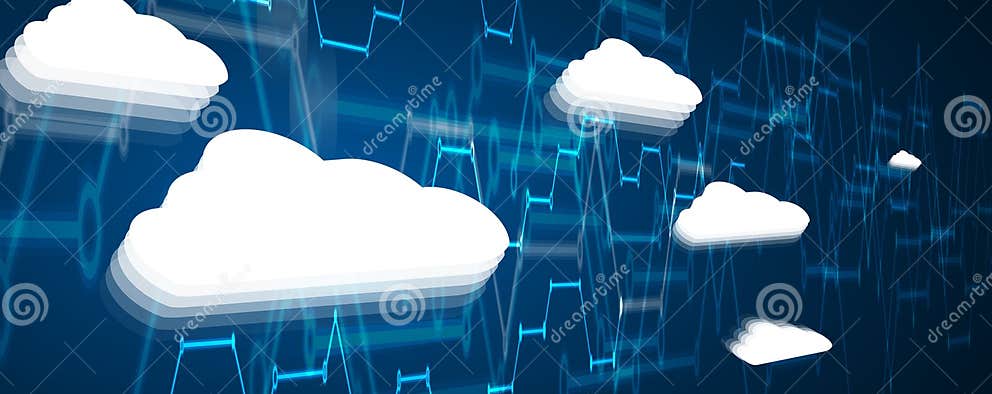 Cloud and Computing Abstract Technology Backgeound with Circuit ...
