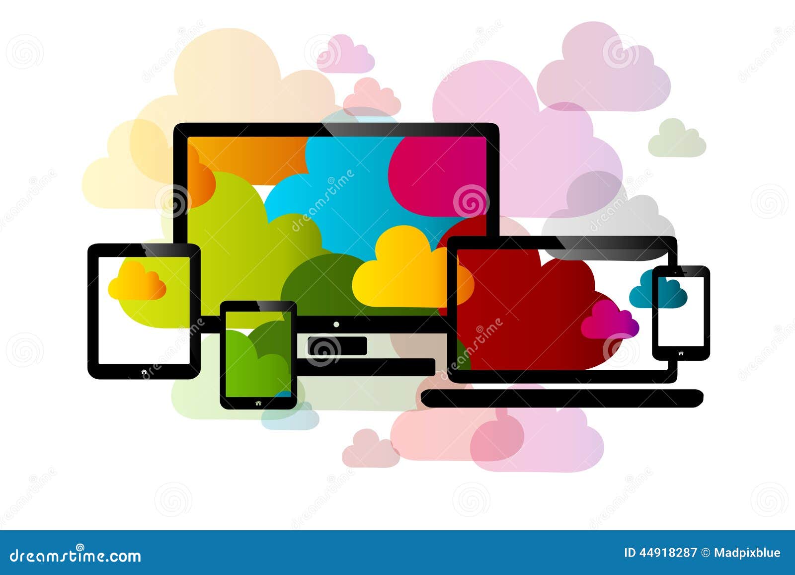 Cloud computing stock vector. Illustration of screen - 44918287 Cloud computing stock vector. Illustration of screen - 44918287