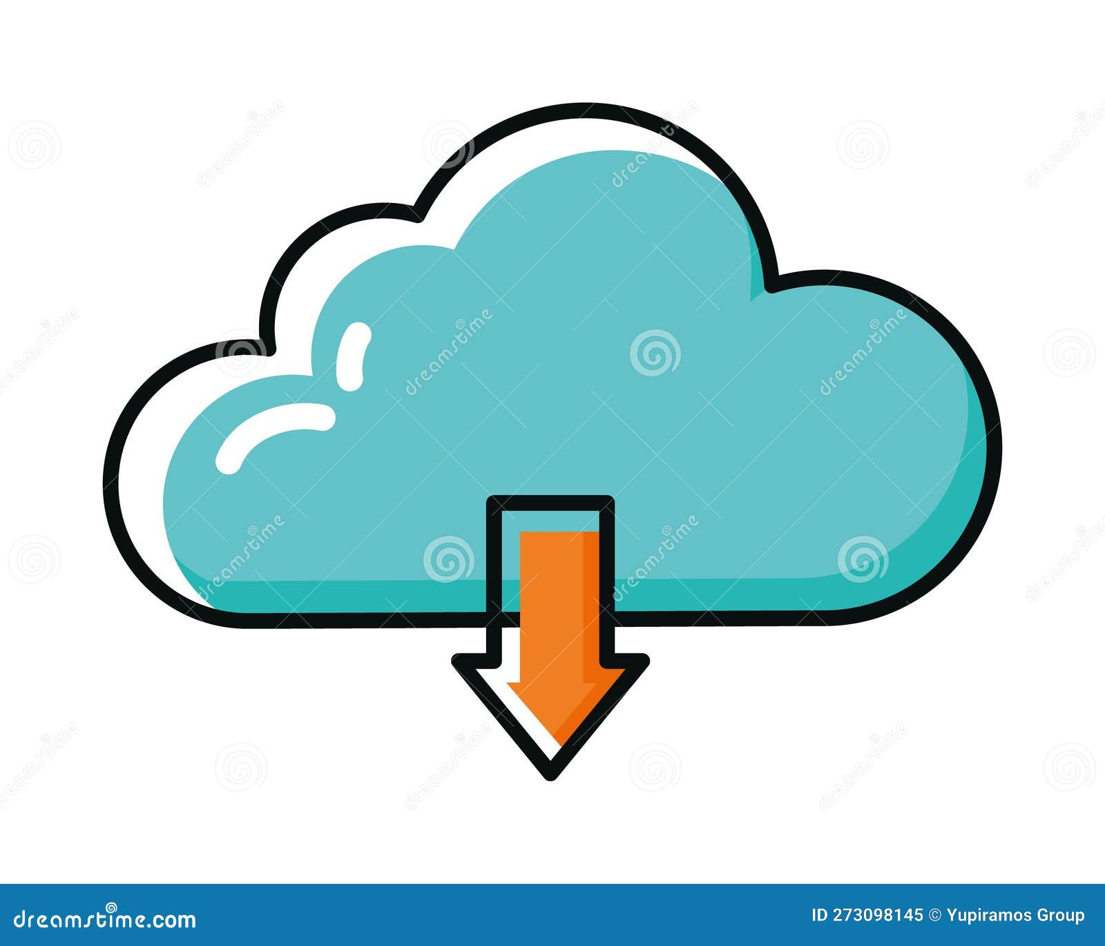 Cloud computing with arrow stock vector. Illustration of network ...