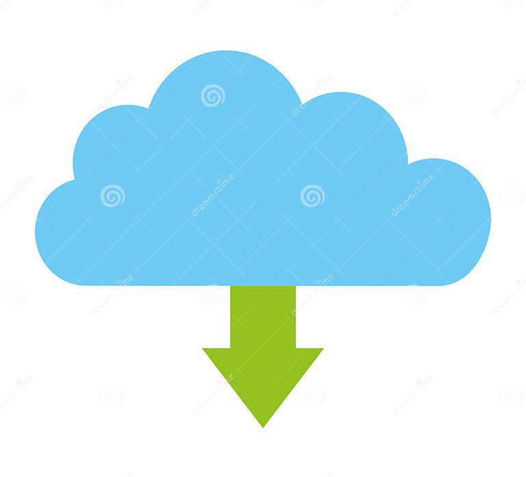 Cloud Computing with Arrow Isolated Icon Design Stock Illustration ...