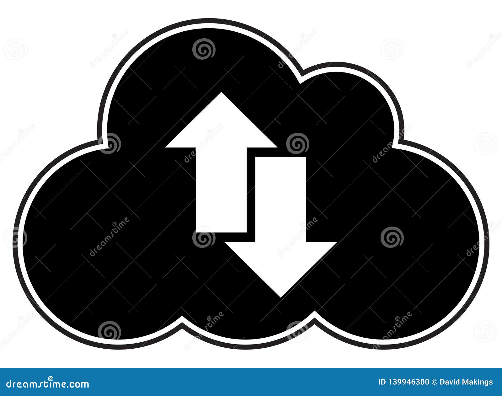 Cloud Computing Arrows Silhouette Stock Illustration - Illustration of ... Cloud Computing Arrows Silhouette Stock Illustration - Illustration of ...