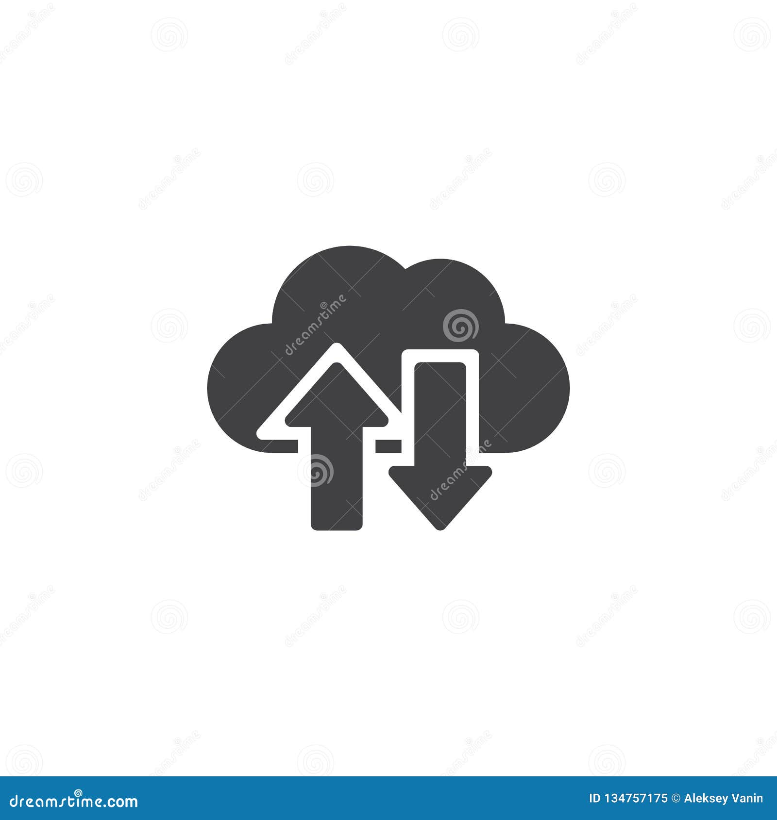 Cloud Computing and Arrows Vector Icon Stock Vector - Illustration of ... Cloud Computing and Arrows Vector Icon Stock Vector - Illustration of ...