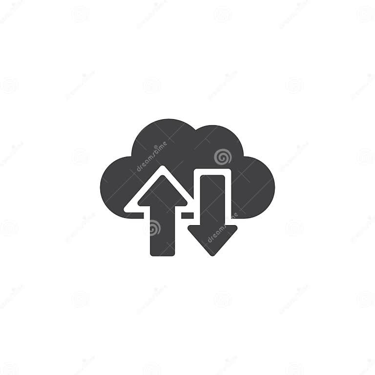 Cloud Computing and Arrows Vector Icon Stock Vector - Illustration of ...