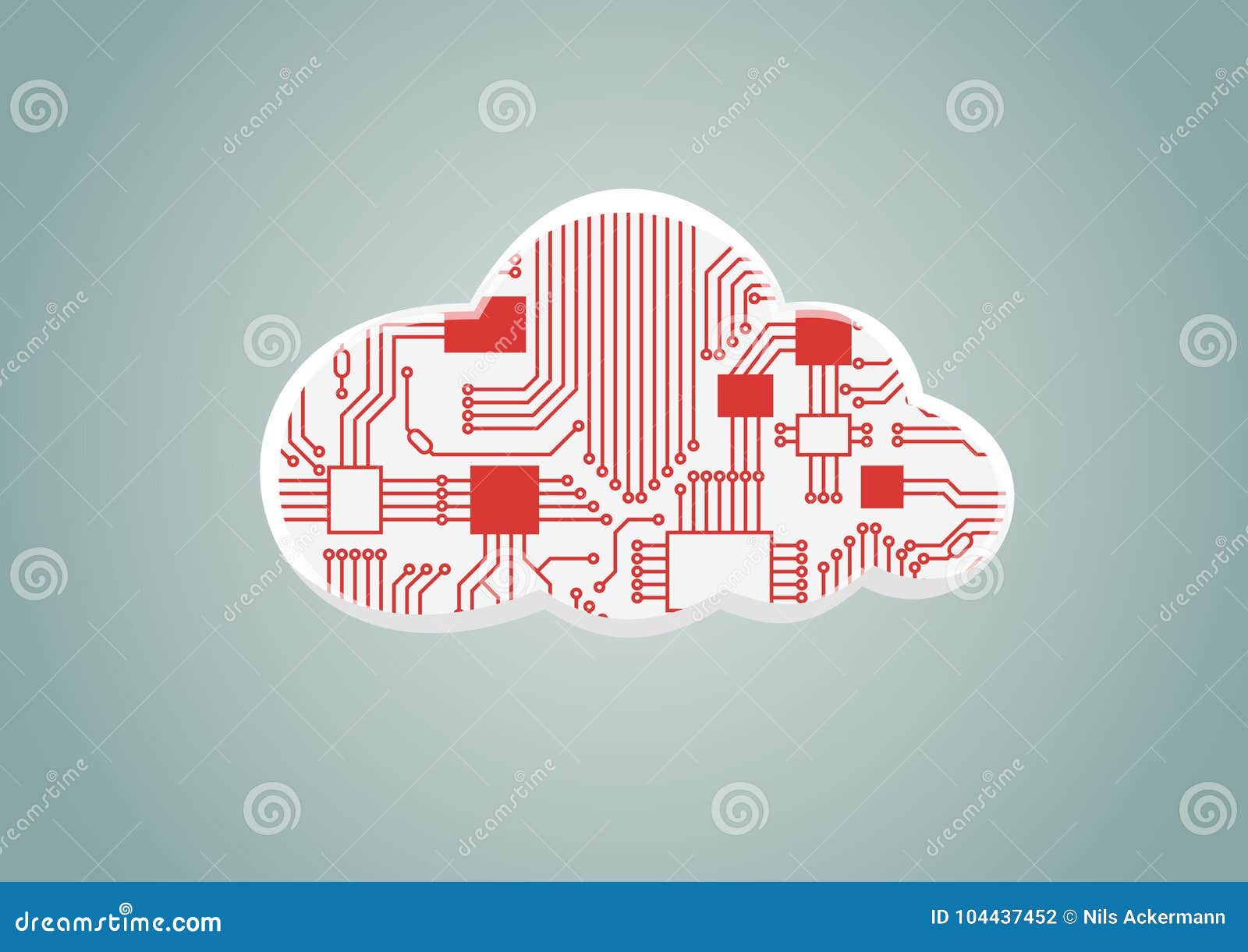 Cloud Computing As Example for Digitilization - Illustration of Cloud ...