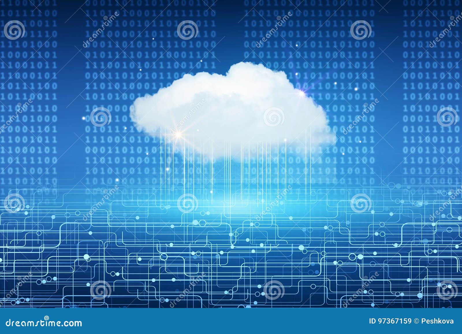 Cloud computing backdrop stock illustration. Illustration of database ...