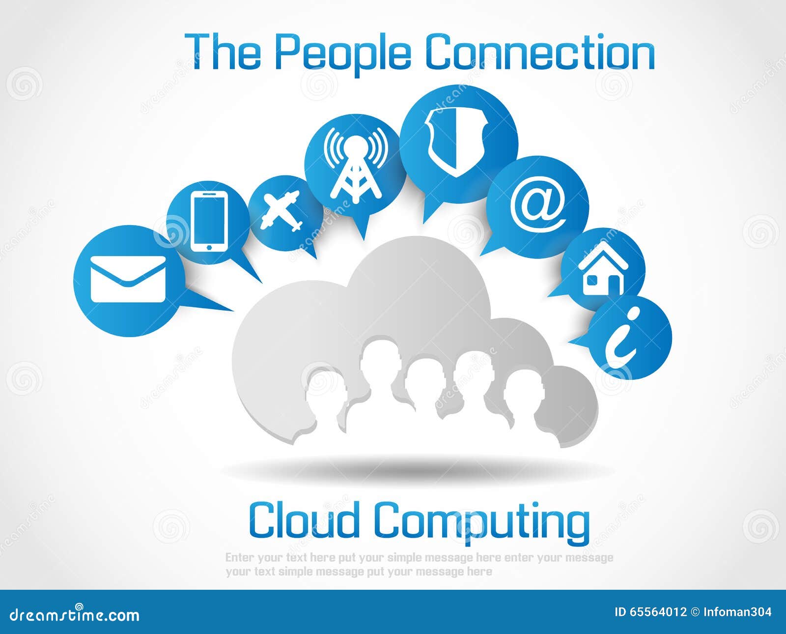 Cloud Computing Background Infographic People Connection Stock Vector ...