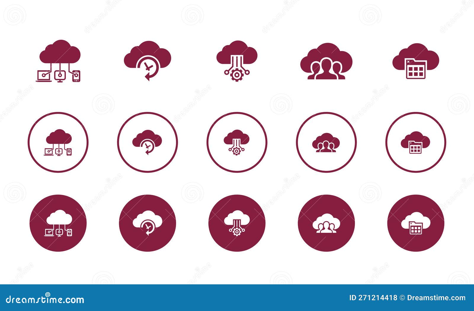 Cloud Computing, Backup, Platform Stock Vector - Illustration of trendy ...