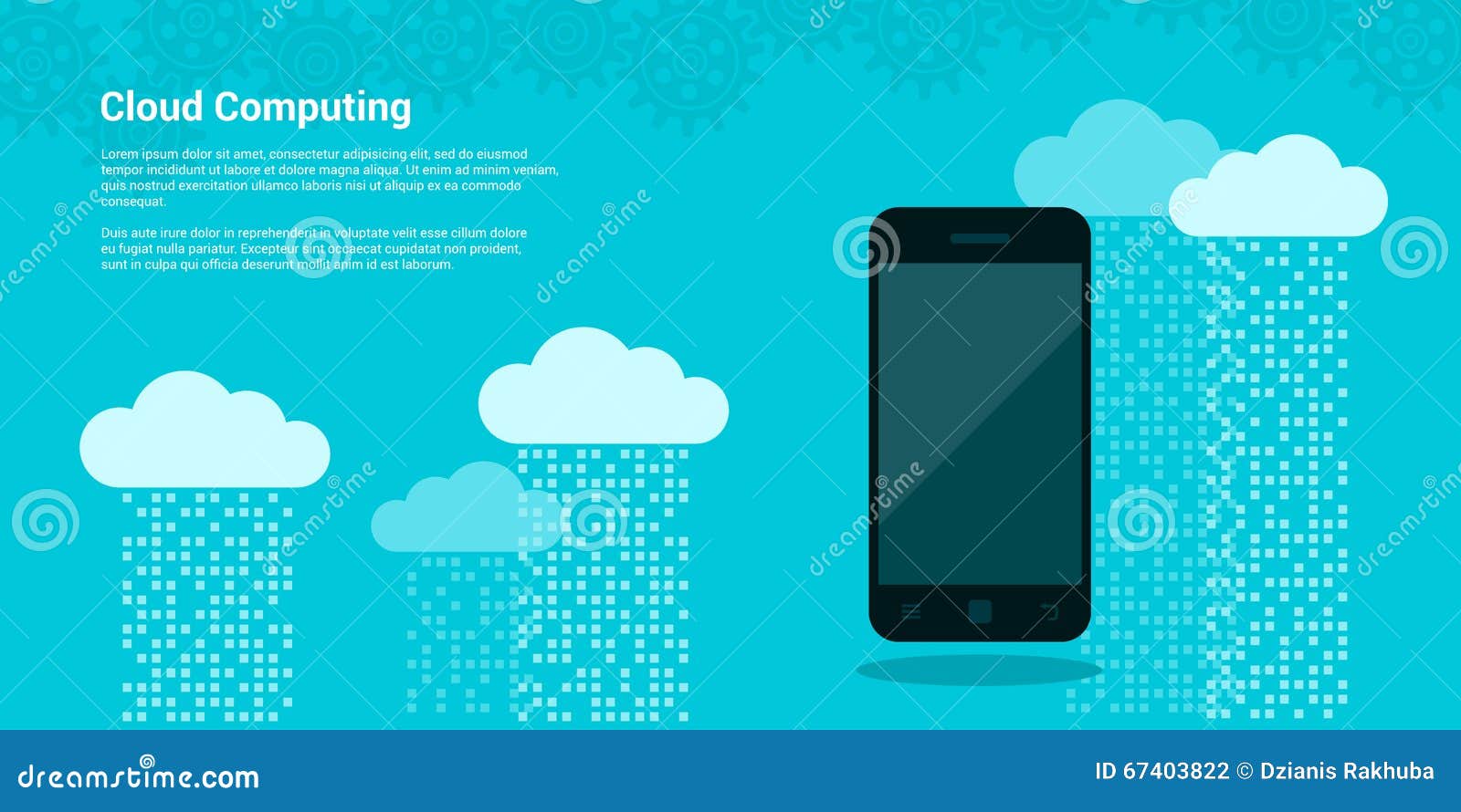 Cloud computing banner stock vector. Illustration of digital - 67403822