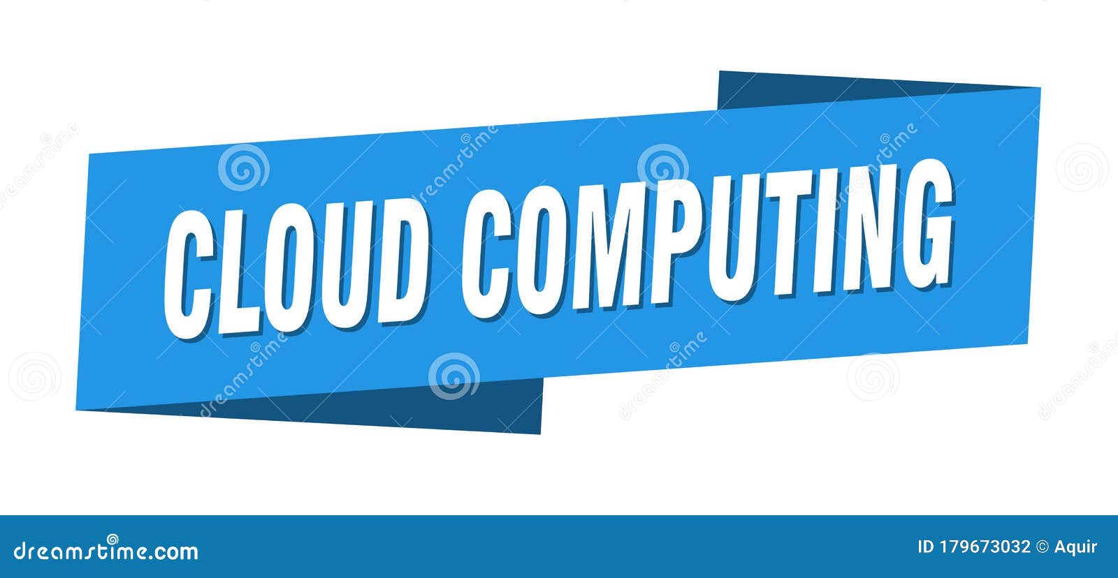 Cloud Computing Banner Template. Cloud Computing Ribbon Label Stock ...