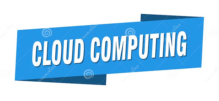 Cloud Computing Banner Template. Cloud Computing Ribbon Label Stock ...