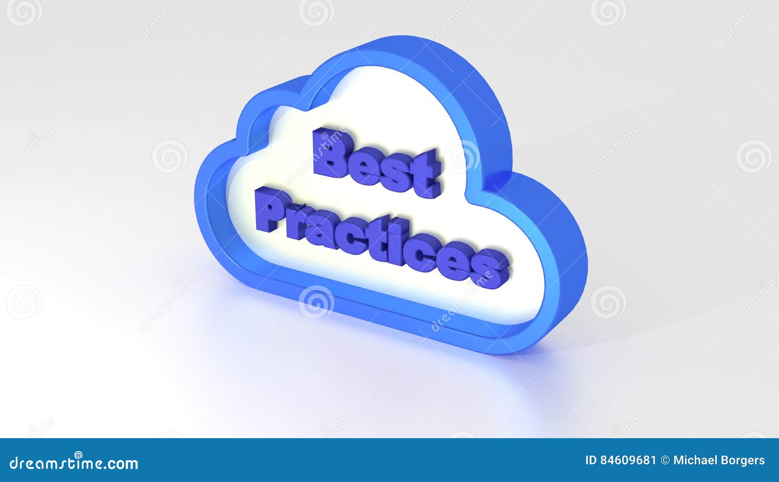 Cloud Computing Best Practices Symbol on White Stock Illustration ...