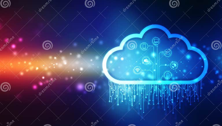 Cloud Computing and Big Data Concept, Cloud Computing Technology Internet Concept Background ...