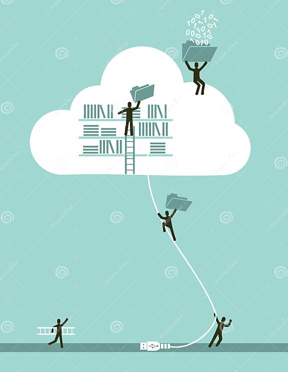 Cloud Computing Business Concept Stock Vector - Illustration of ...