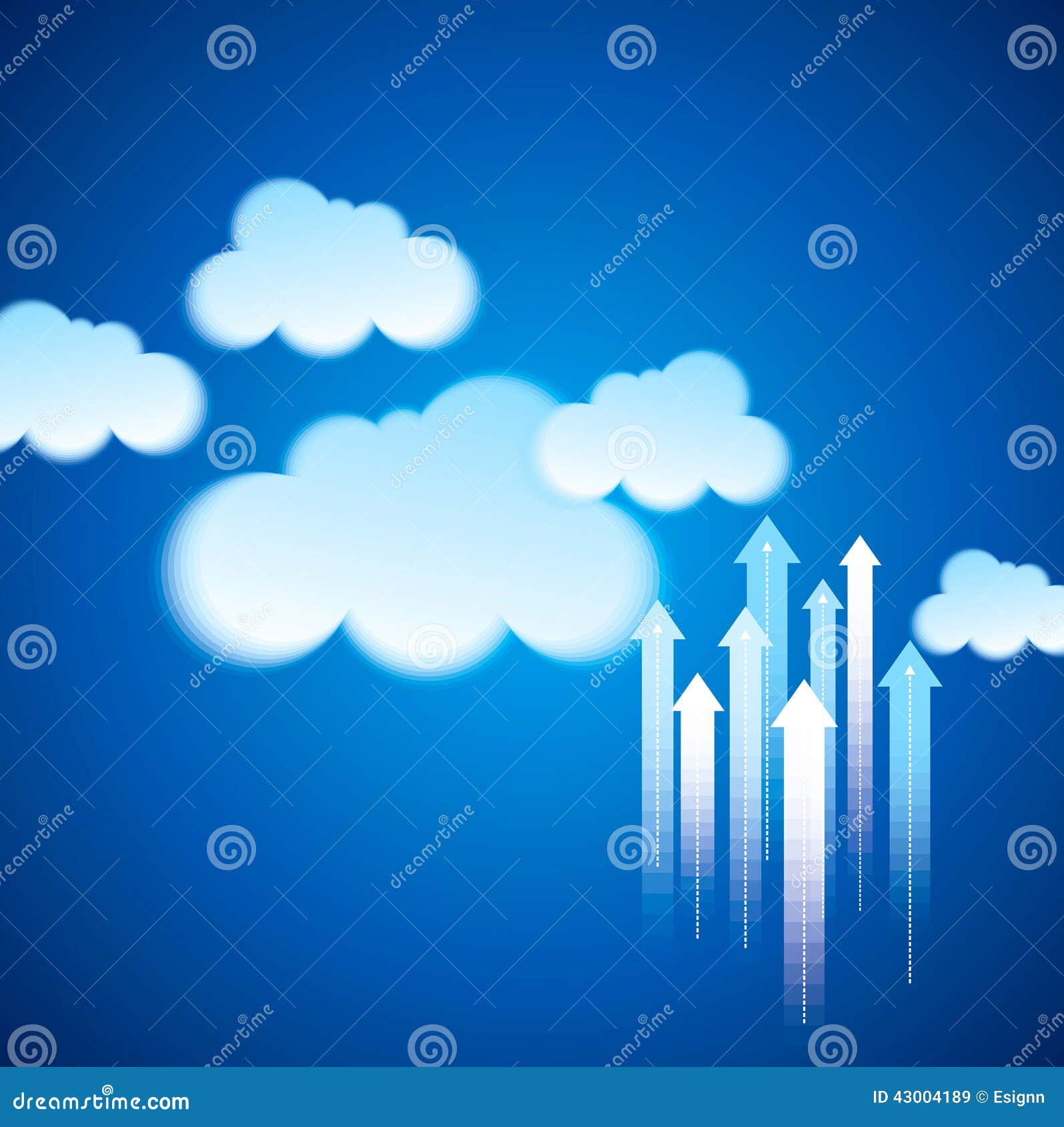 Cloud Computing Business Concept Background with Creative Stock Vector ...
