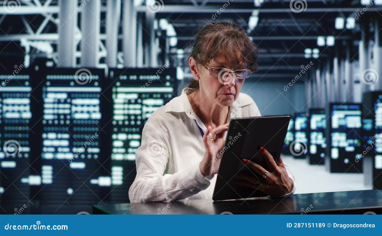 High Tech Place with AI Servers Stock Video - Video of business ...