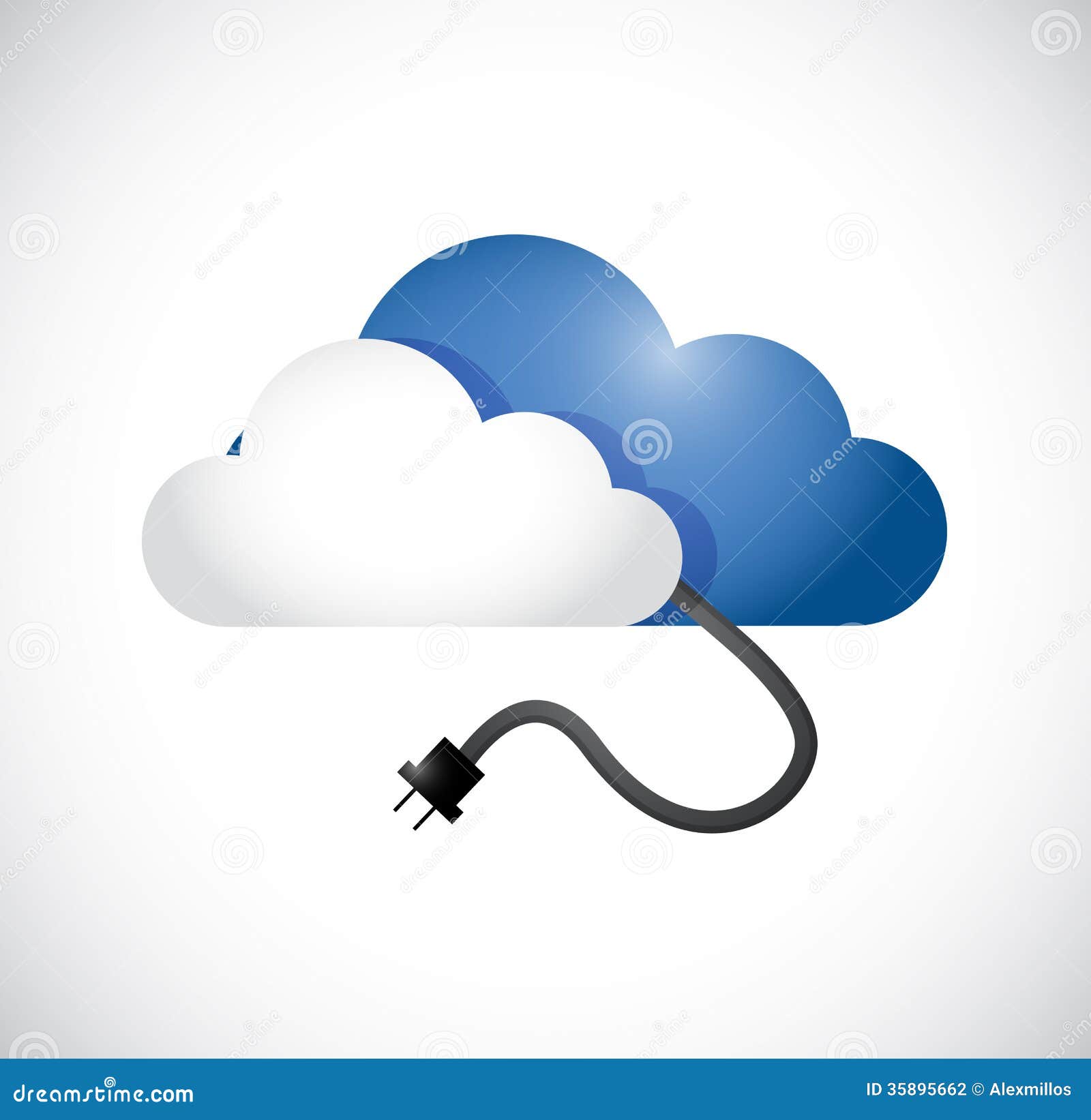 Cloud Computing Cable Connection Illustration Stock Illustration ...