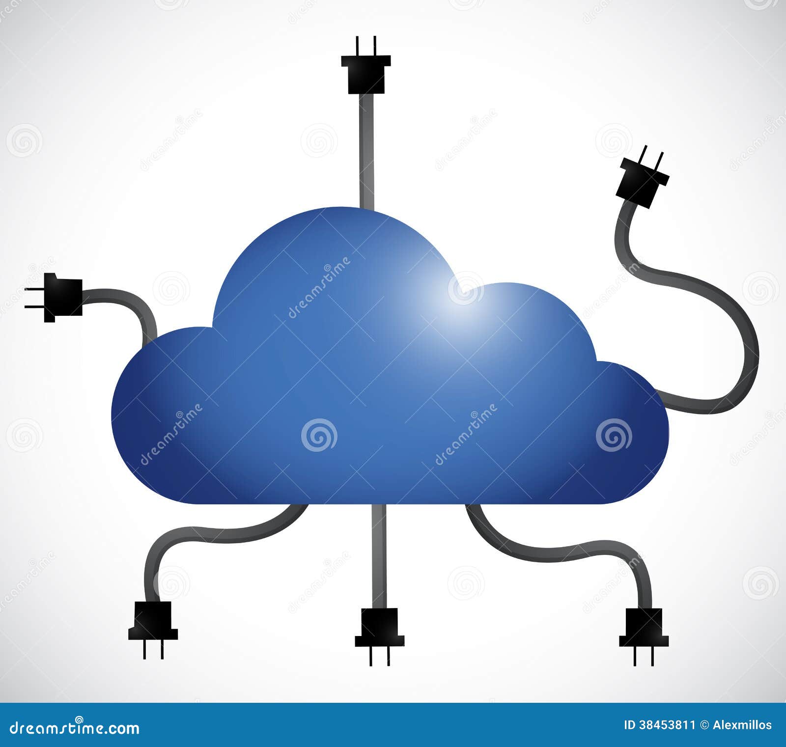Cloud Computing Cable Connection. Illustration Stock Illustration ...