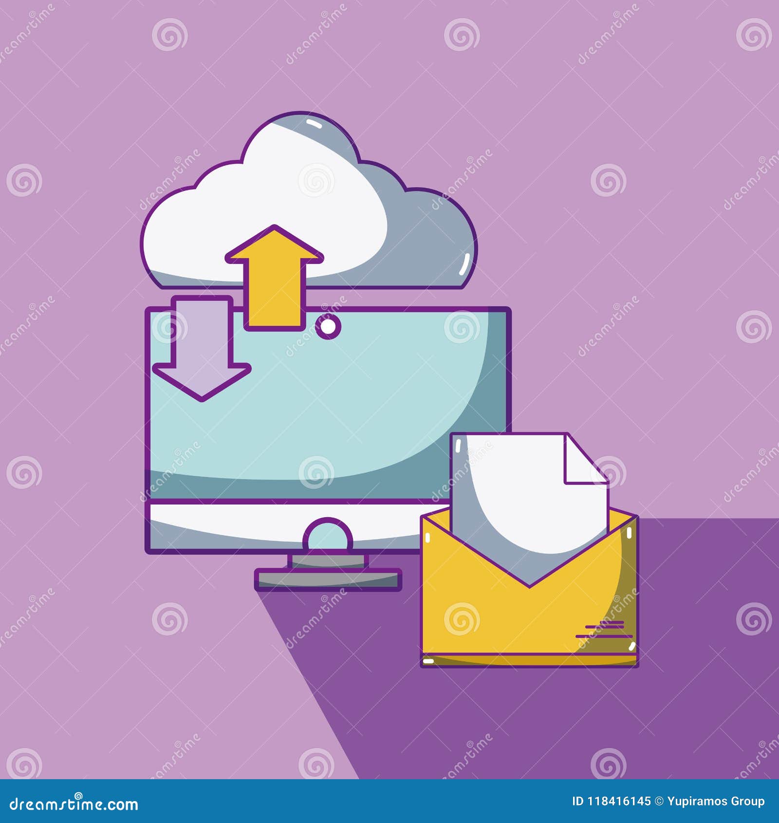 Cloud computing technology stock vector. Illustration of business ...