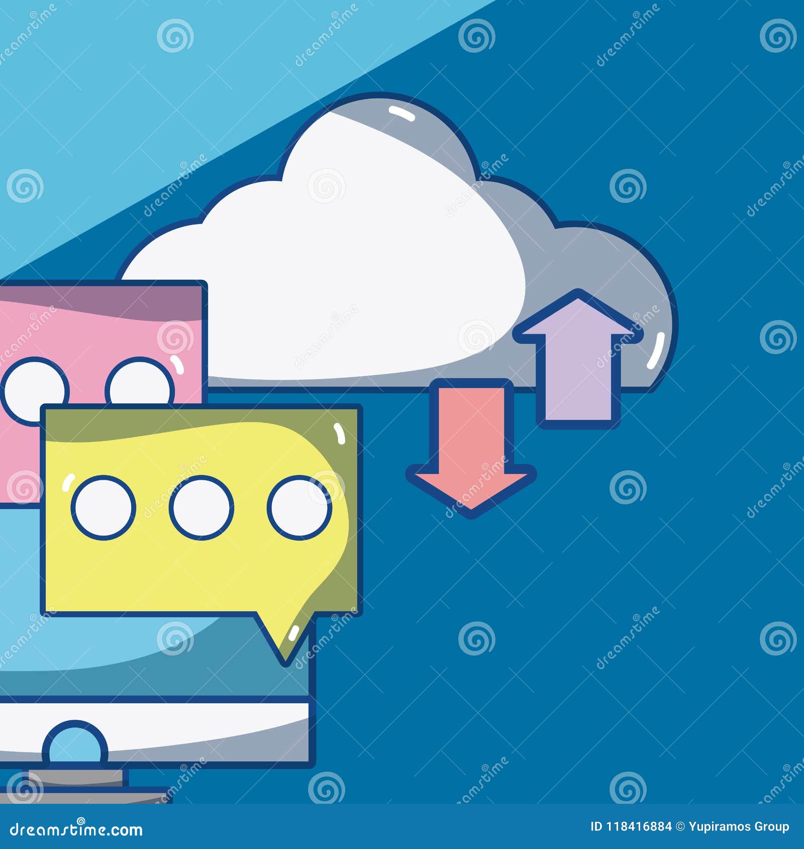Cloud computing technology stock vector. Illustration of networking ...