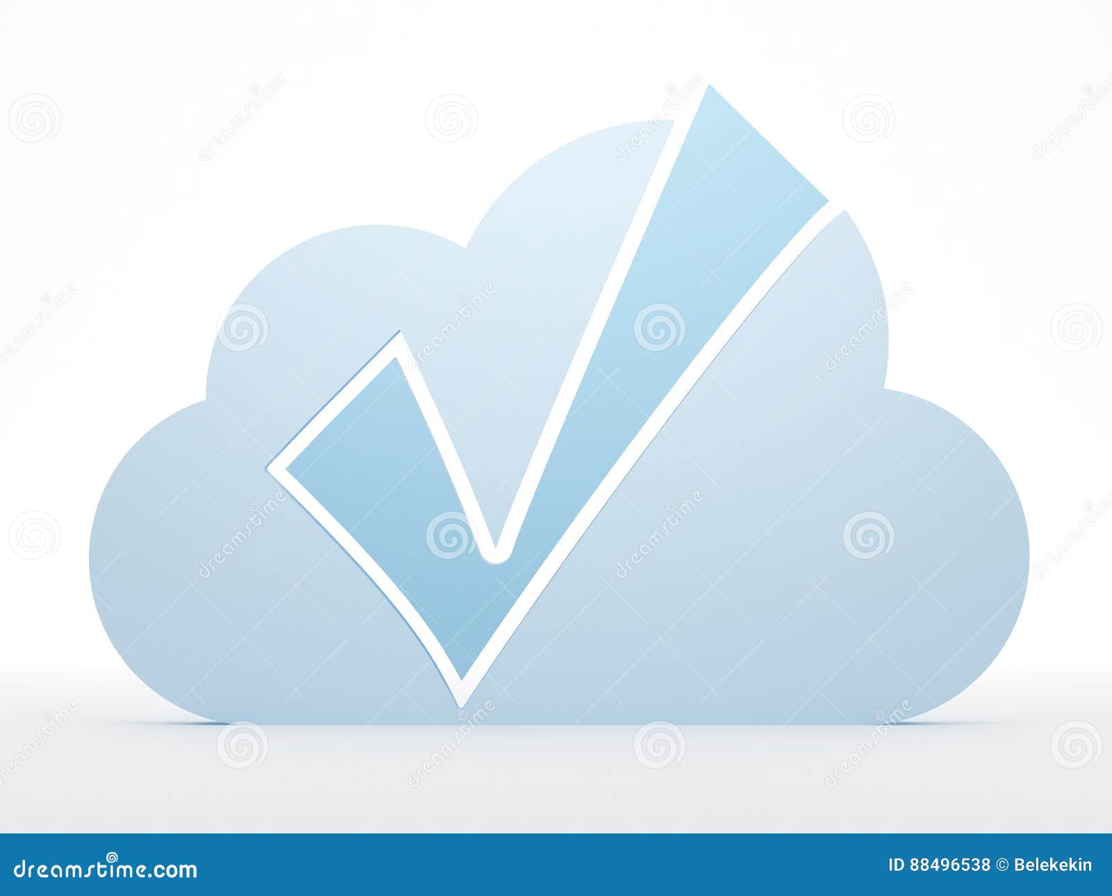 Cloud Computing, Check Mark Stock Illustration - Illustration of ...