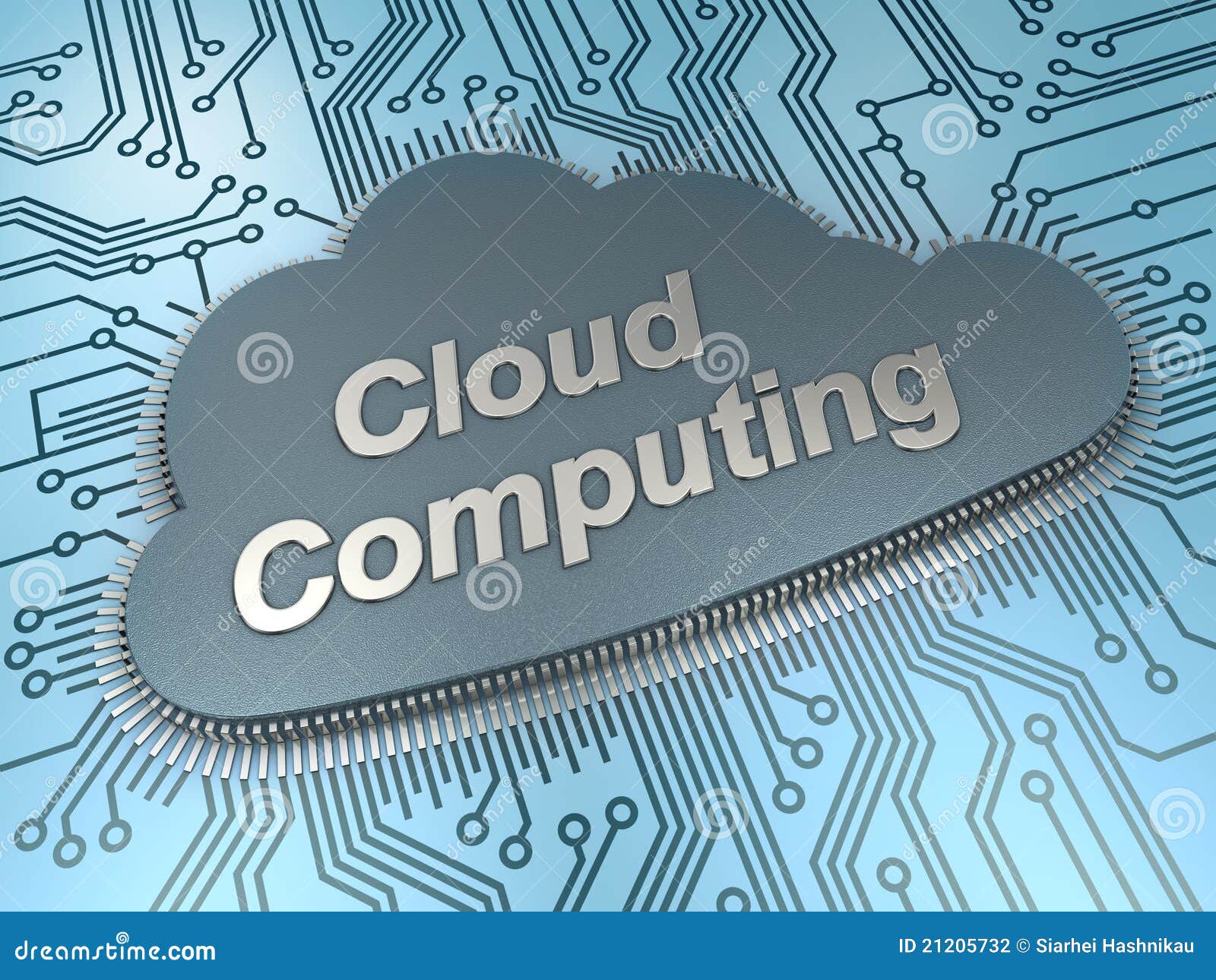 Cloud computing chip stock illustration. Illustration of chip - 21205732