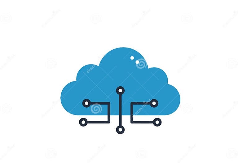 Cloud computing clipart. stock illustration. Illustration of network ...
