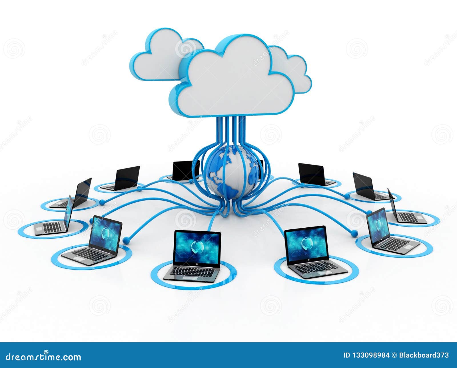 Cloud Computing, Cloud with Computer in Abstract Technology Background ... Cloud Computing, Cloud with Computer in Abstract Technology Background ...
