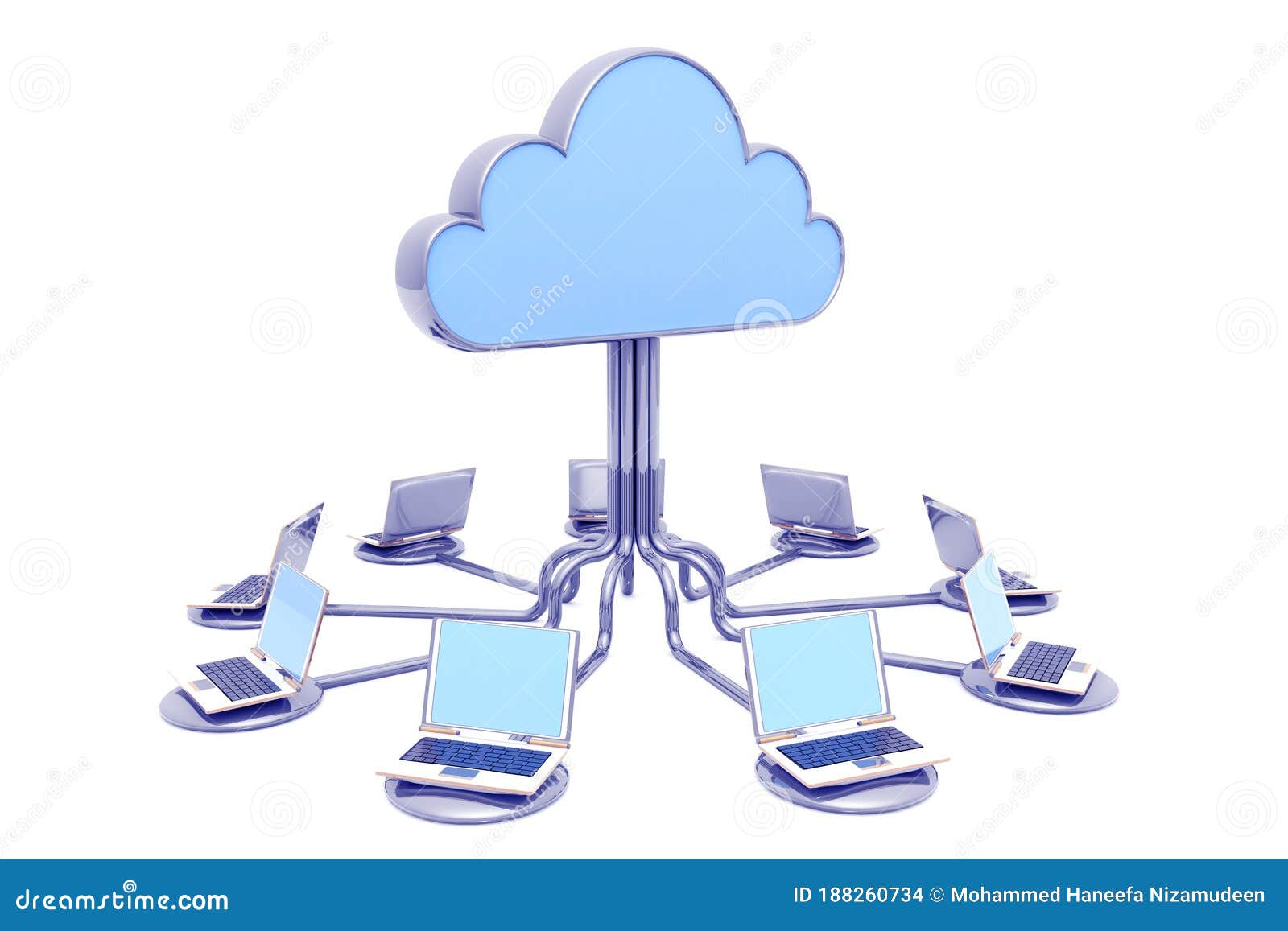 Cloud computing stock illustration. Illustration of monitor - 188260734