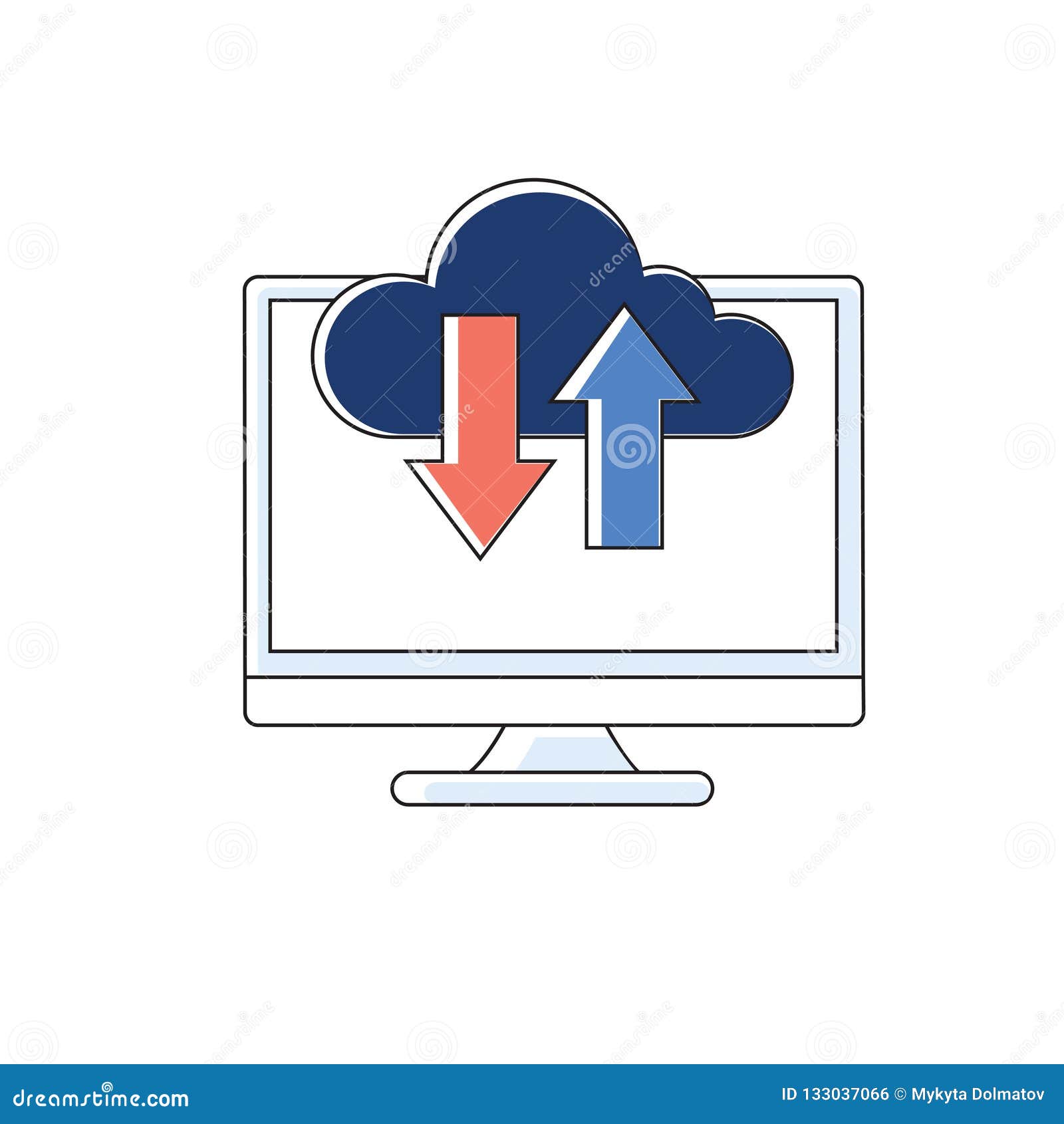 Cloud Computing Color Icon. Internet Data Storage Stock Illustration ... Cloud Computing Color Icon. Internet Data Storage Stock Illustration ...