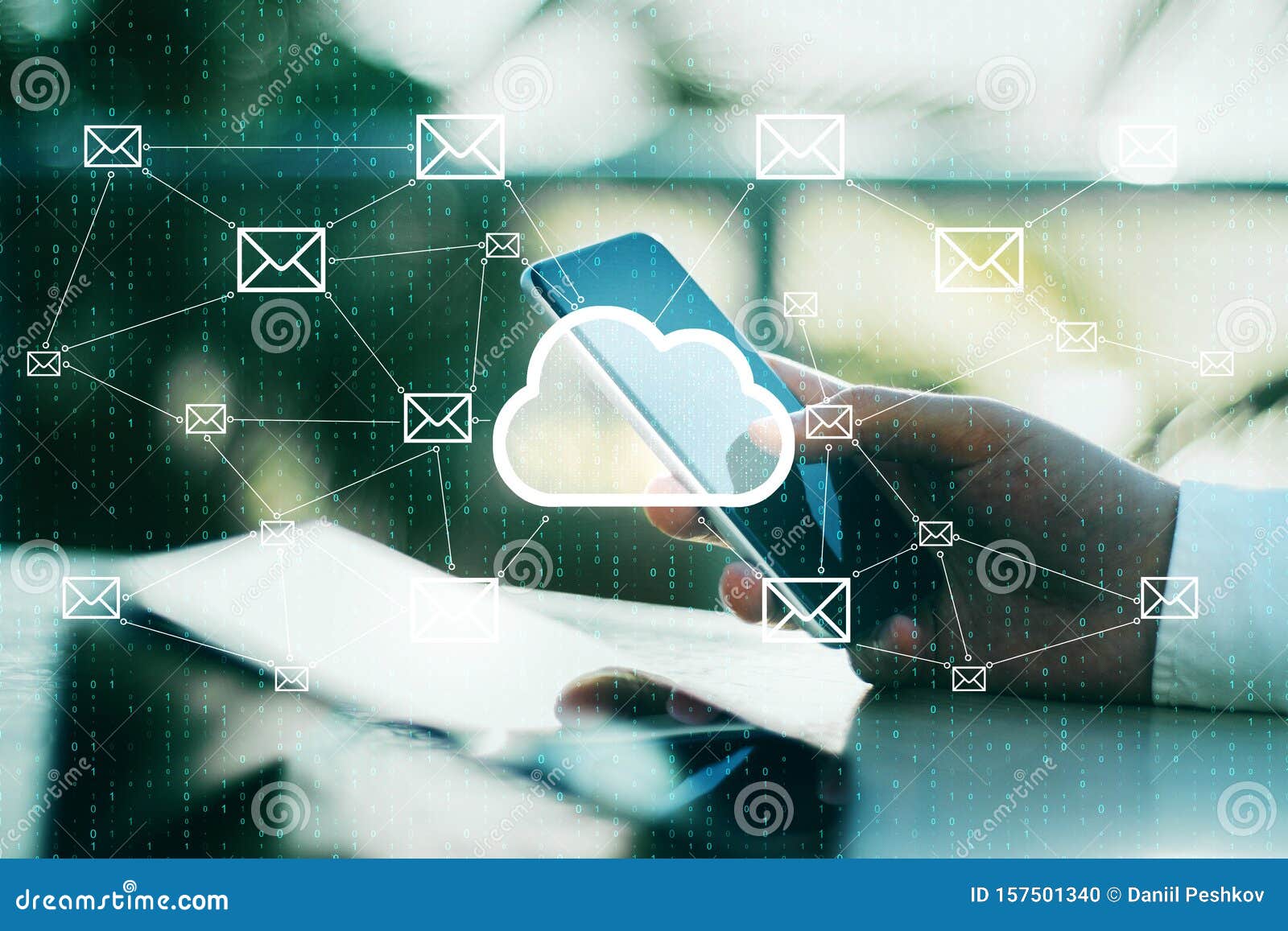 Cloud Computing and Communication Concept Stock Photo - Image of ...